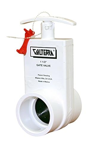 Valterra 2102X PVC Unibody Gate Valve, Black, 1-1/2" Slip x Spigot w ...