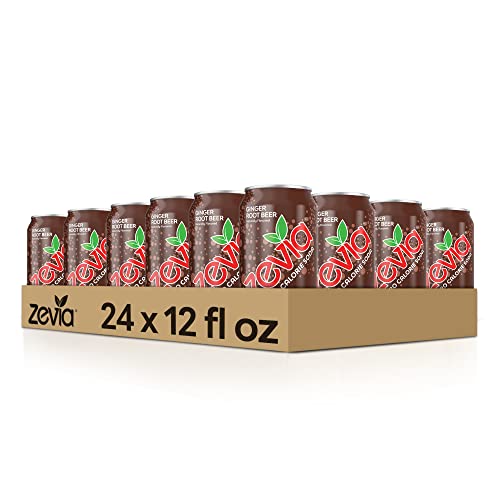 Zevia Zero Calorie Soda, Ginger Root Beer, 12 Ounce Cans (Pack of 24) | Pricepulse