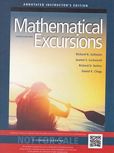 Mathematical Excursions | 4e | Annotated Edition: Richard N. Aufmann ...