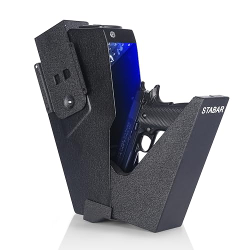 STABAR Gun Safe, Biometric Gun Safe, Auto Open Handgun Safe, Quick ...
