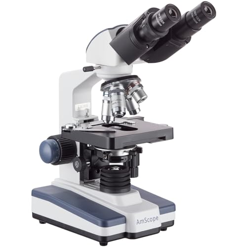 AmScope - 40X-2500X LED Lab Binocular Compound Microscope with 3D-Stage ...