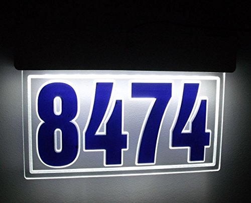 Custom Edge-lit Led Acrylic Address Sign Lighted House Number ...