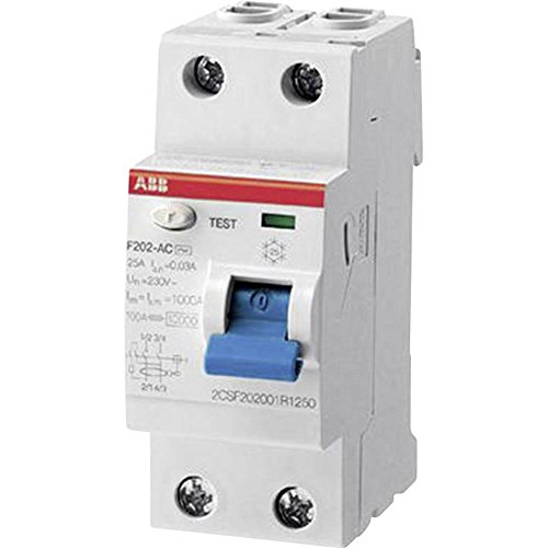 ABB RCD - Interruttore differenziale salvavita, bipolare, da 40 A, corrente differenziale 0,03 A ...