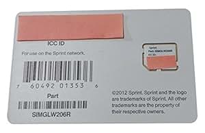 Amazon.com: Sprint UICC ICC Micro SIM Card SIMGLW206R