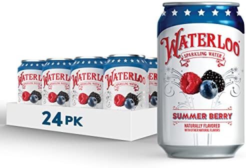 Waterloo Sparkling Water - Summer Berry - 12 fl oz - 24-Pack - Carbonated Water with a ...