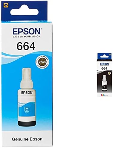 Epson T6642 Cyan Ink Bottle 70Ml & T6641 Black Ink Bottle 70Ml price in ...