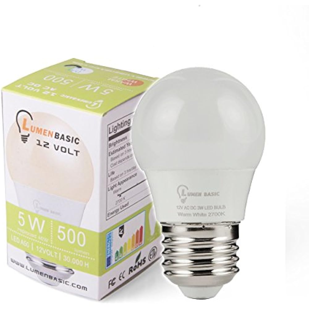 12V LED Bulbs - E26 E27 12vdc 12vac Light Low Voltage Edison AC DC ...