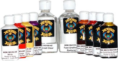 House Of Kolor KIT-TRUE FIRE-2Z 2 OZ Realistic True Fire Paint Kit on ...