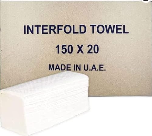 سعر Cleany Genie Interfold Tissue 150-Sheet Embossed Hand Towel (1 x 20 ...