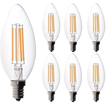 60 Watt Candelabra Bulbs Bioluz LED Dimmable Clear Filament LED Bulbs ...