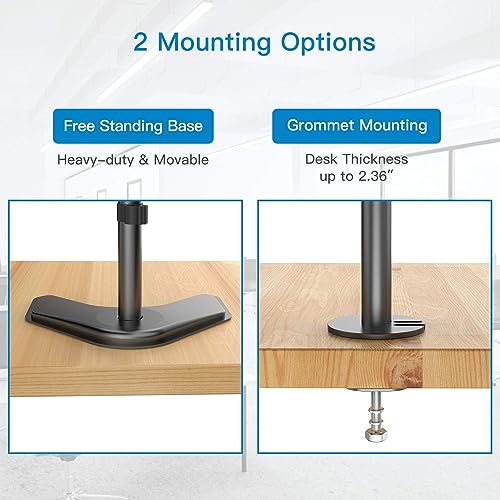 HUANUO Dual Monitor Stand,Vertical Stack Screen Free-Standing Holder ...