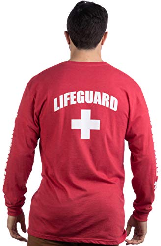 Lifeguard | Red Guard Unisex Uniform Costume Long Sleeve T-Shirt for ...