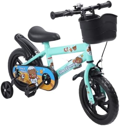 Luocute Bike with Training Wheels, 12 Inch Adjustable Kids Bike with ...
