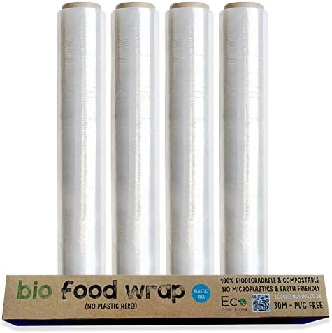 Biodegradable 100% Compostable Bio Cling Film Food Wrap 120m (4x 30m Rolls) price in Saudi ...