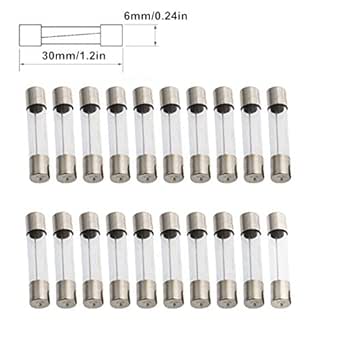 Compstudio 20Pcs/Lot 10A 250V 6 X 30mm Fast-Blow Fuse F10AL250V Glass ...