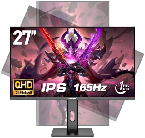 Gawfolk 27 inch Gaming Monitor QHD(2560 * 1440) IPS Computer Monitors ...