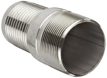 Dixon RST10 Stainless Steel 316 Hose Fitting, King Combination Nipple Threaded End with No Knurl ...