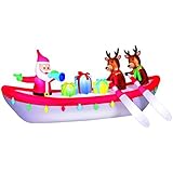 Amazon.com: 8 Foot Long Inflatable Santa Claus on a Fishing Boat: Toys ...