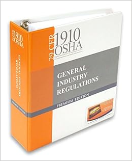OSHA 1910 Premium General Industry Regulations Binder Book: Amazon.com ...