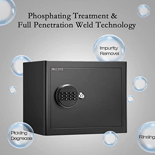 WASJOYE Safe Box, Fireproof Cabinet Security Safe Box with Digital ...