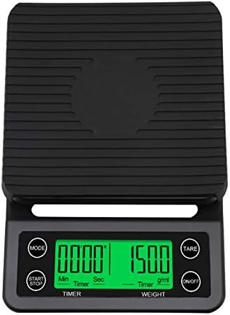 JIANGMEI Accurate Electric Kitchen Scale,Coffee Scale with Timer High ...