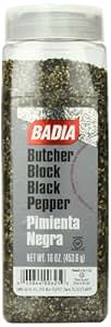 Amazon.com : Badia Black Pepper Butcher Block, 16 Ounce : Ground ...