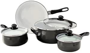 Amazon.com: Metro 7 Piece Carbon Steel Enameled Cookware Set: Kitchen ...