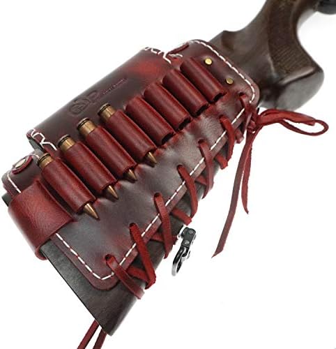 op original power Leather Rifle Buttstock Ammo Holder with Cheek Rest ...