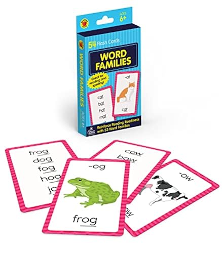 Carson Dellosa Word Family Phonics Flash Cards, 53 Word Family Cards to ...