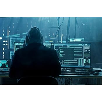 Amazon.com: Computer Hacker on Binary Code Background Cool Wall Decor ...