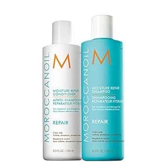 Amazon.com: Moroccanoil Moisture Repair Shampoo and Conditioner Bundle, 8.5 oz Set : Beauty ...