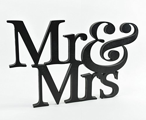 Amazon.com: Mr & Mrs Word Art Wood Cutout: Home & Kitchen