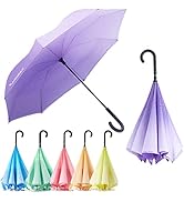 Amazon.com: RUMBRELLA Orange UV Stick Umbrella Auto Open UPF 50+ with J ...
