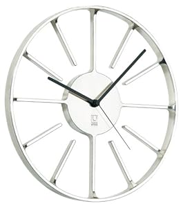Umbra Compass Cast Metal Wall Clock, 13" - Nickel: Amazon.co.uk ...