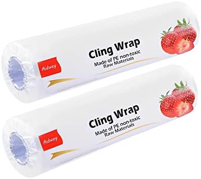 Plastic Wrap (12 inch X 984 Feet, 2 Pack). Plastic Food Wrap, Cling ...