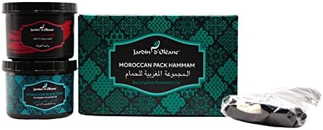Jardin D Oleane Moroccan Pack Hammam Eucalyptus Essential Oil (Moroccan Black Soap with ...