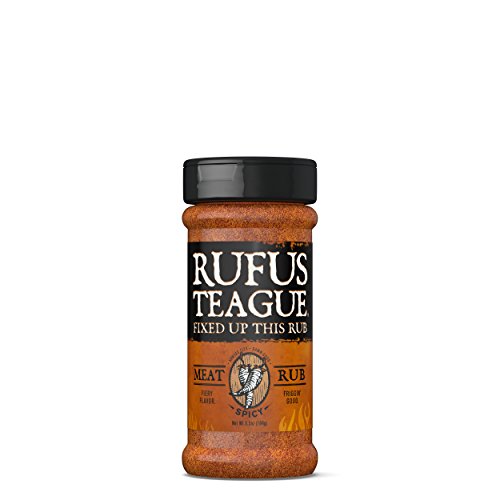 Rufus Teague SPICY MEAT RUB – 6.5oz Shaker – Fiery BBQ Seasoning for ...