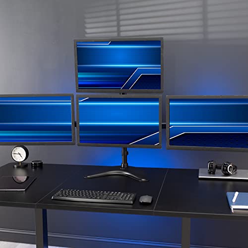 VIVO Quad LCD Monitor Desk Stand Mount, Free-Standing 3 Plus 1, Holds 4 ...