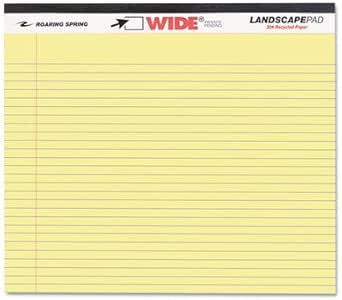 Amazon.com : Landscape Format Writing Pad, College Ruled, 11 X 9-1/2 ...