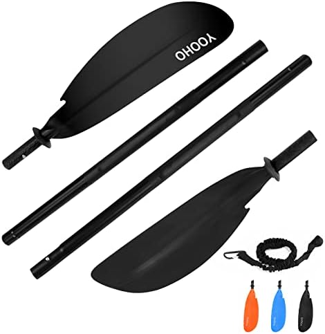 YOOHO Kayak Paddle with Comfort Grips 4 Piece Adjuatable Paddles for ...