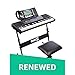 RockJam RJ561 61-Keys Electronic Keyboard SuperKit, Black, with Stand ...