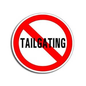 Amazon.com: NO TAILGATING - Window Bumper Laptop Sticker: Automotive