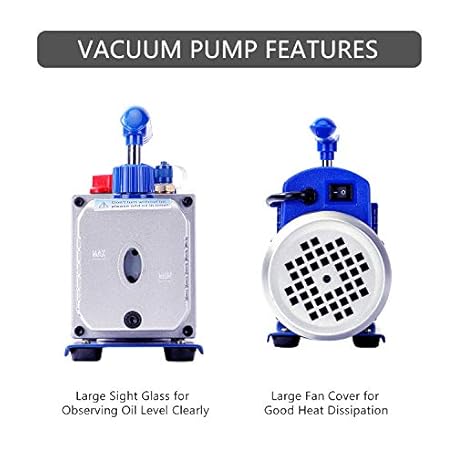 Mua P PBAUTOS 3CFM 1/4HP Single-Stage Rotary Vane AC Vacuum Pump HVAC ...