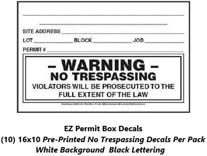 Amazon.com: Tollis Enterprises EZ Permit Box Decals (10) Count: Toys ...