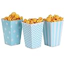 Amazon.com: NUIBY Popcorn Boxes, Blue Trio (36 Pack) Polka Dot, Chevron ...