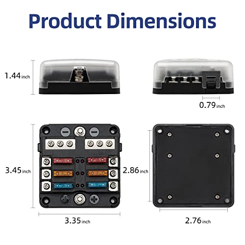 Fuse Blocks 12 Volt Automotive Mua Partsam 6 Way Fuse Block 12 Volt ...