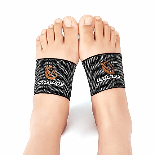 WOLFWAY Highest Copper Arch Supports Foot Wrap Bandage for Women Men ...