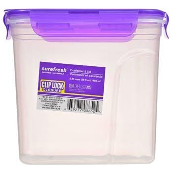 Amazon.com: Sure Fresh Dry Food Storage Containers with Clip-Lock Lids ...