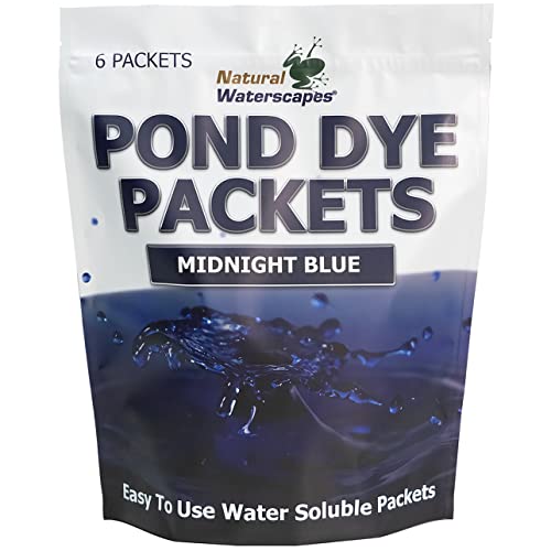 Midnight Blue Pond Dye Packets - 6 water soluble packs of Lake Dye ...