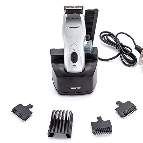 Geepas Rechargeable Trimmer with Attachment (Silver, 3W): Amazon.in ...